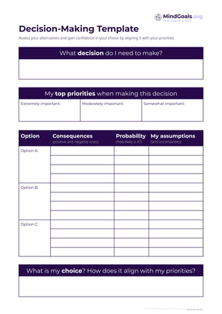 Decision Making Framework PDF Template | PDF