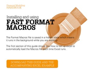 Installing and using FAST Format Macros | PDF