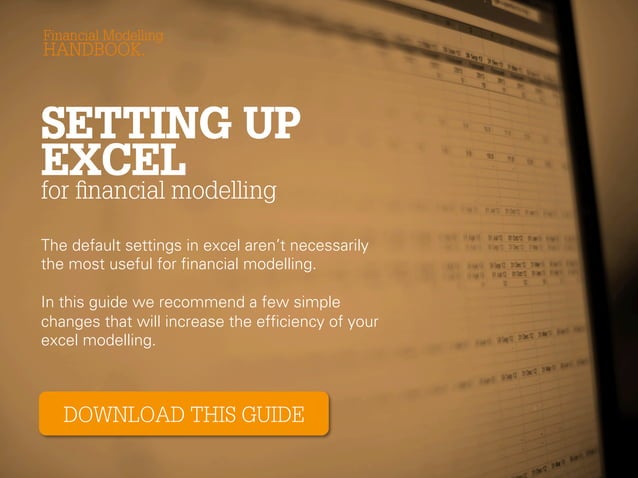 Setting up excel for financial modelling | PDF