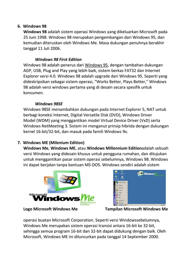 Sejarah Perkembangan Windows | PDF