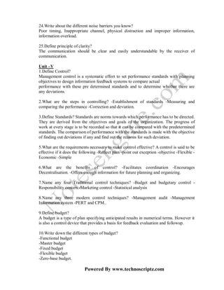 Mg2351. principles of management 2mark | PDF