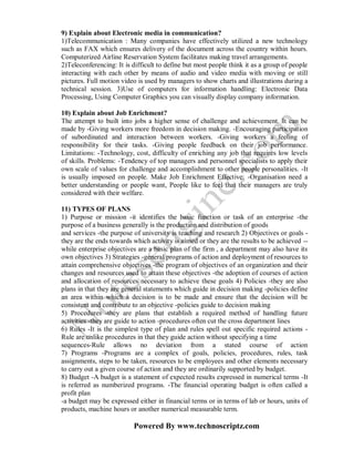 Mg2351. principles of management 2mark | PDF