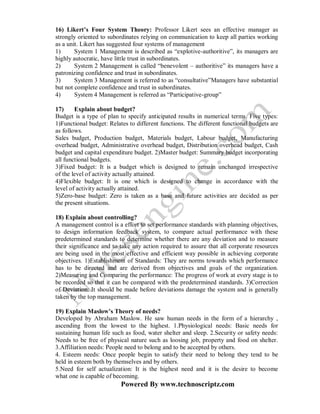 Mg2351. principles of management 2mark | PDF