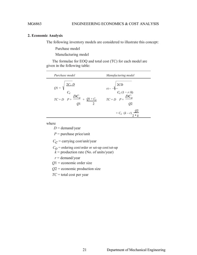 MG 6863 Engineering Economics notes | PDF