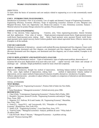MG 6863 Engineering Economics notes | PDF
