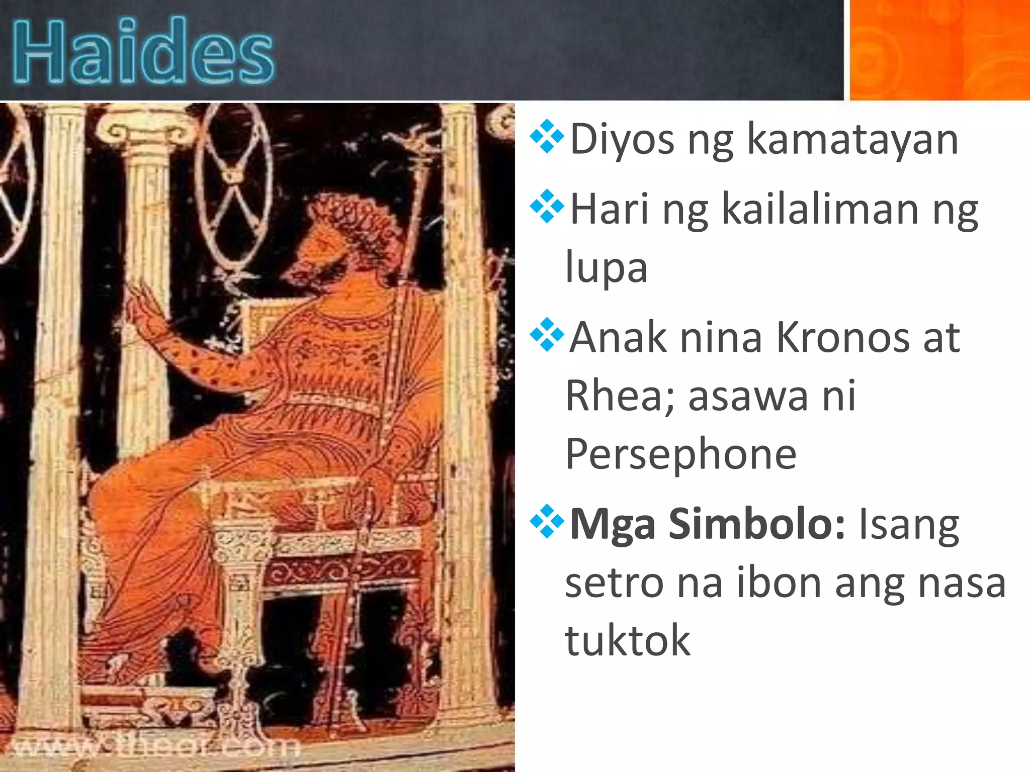 Mga Diyos at Diyosa ng Imperyong Griyego at Roman (The Gods and ...