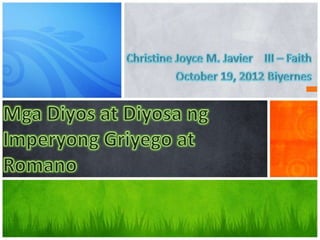 Mga Diyos at Diyosa ng Imperyong Griyego at Roman (The Gods and ...