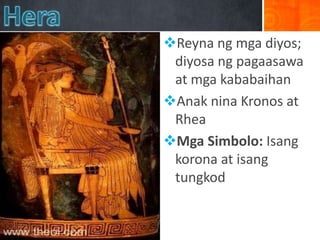 Mga Diyos at Diyosa ng Imperyong Griyego at Roman (The Gods and ...