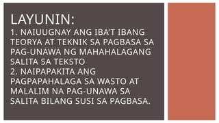 Kabanata III - Pagbasa at Pagsusuri ng Iba't Ibang teksto | PPTX