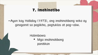 Mga-Katangian-ng-wika ayon sa gamit nito | PDF