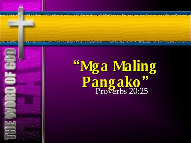 Mga Maling Pangako | PPT