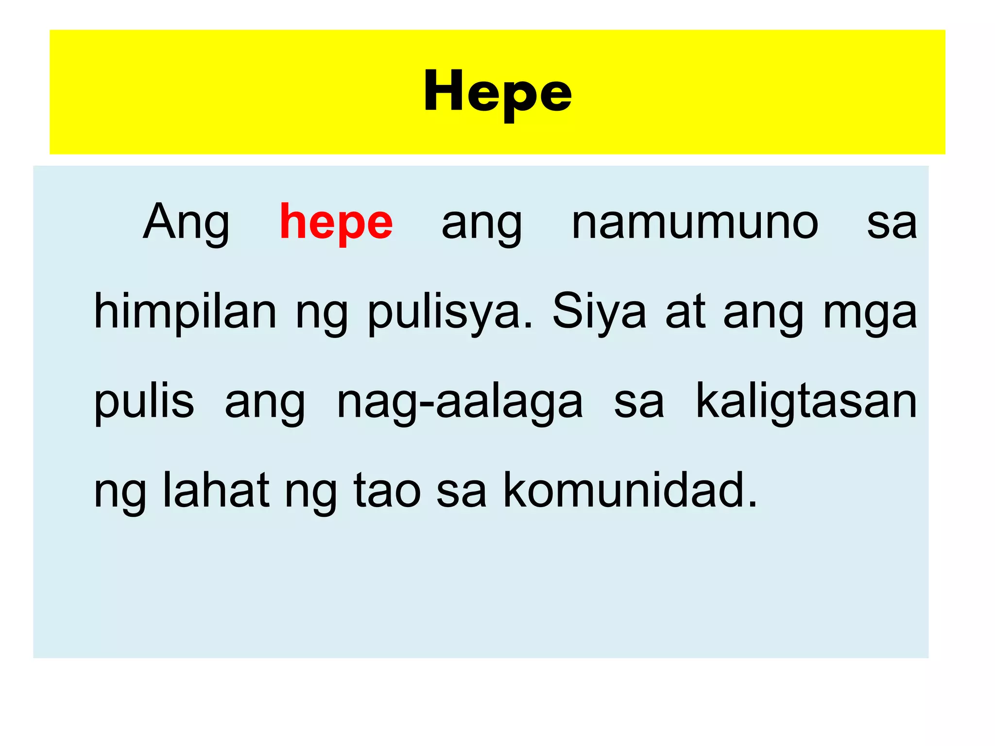 Mga Namumuno sa Komunidad | PPTX