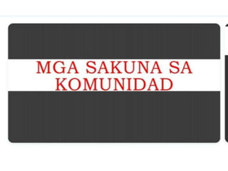 Mga Sakuna sa Aking Komunudad | PPT