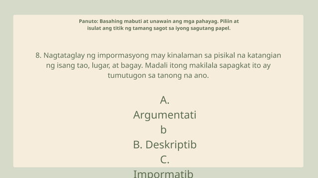 MGA-URI-NG-TEKSTO-LESSON 1 Filipino Subject | PPTX