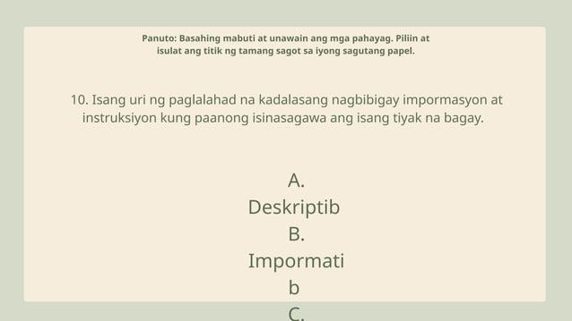 MGA-URI-NG-TEKSTO-LESSON 1 Filipino Subject | PPTX