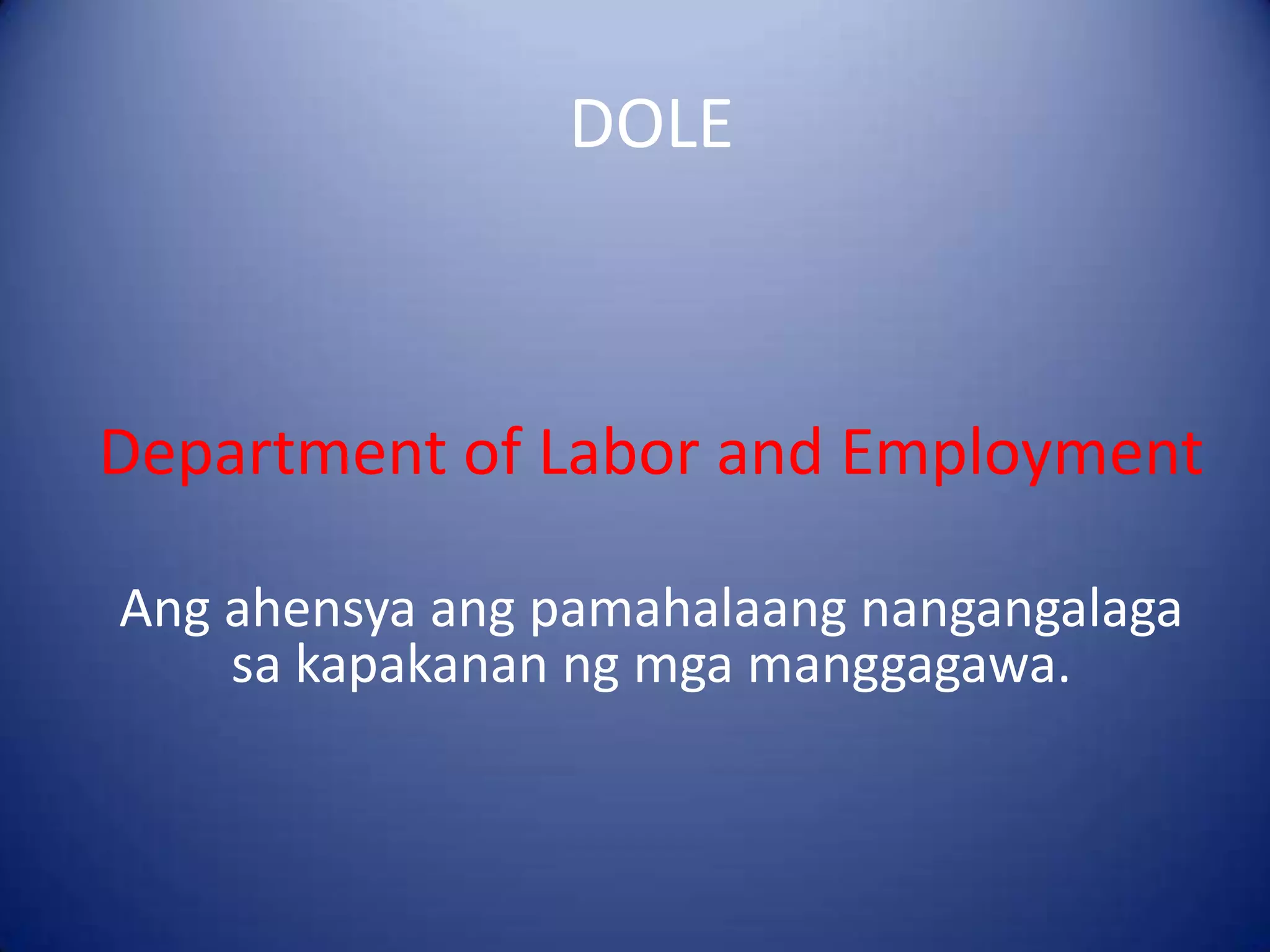 Mga ahensya ng pamahalaan | PPTX