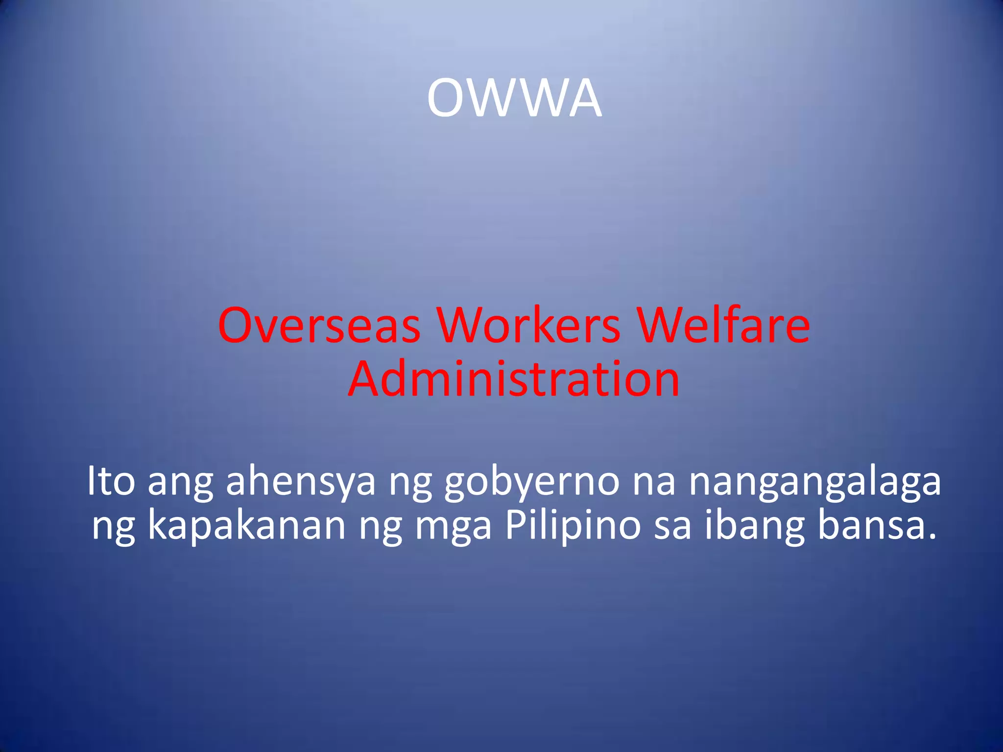 Mga ahensya ng pamahalaan | PPTX