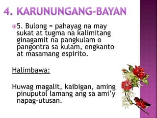 Mga Akdang Lumaganap Bago Dumating ang mga Español | PPTX