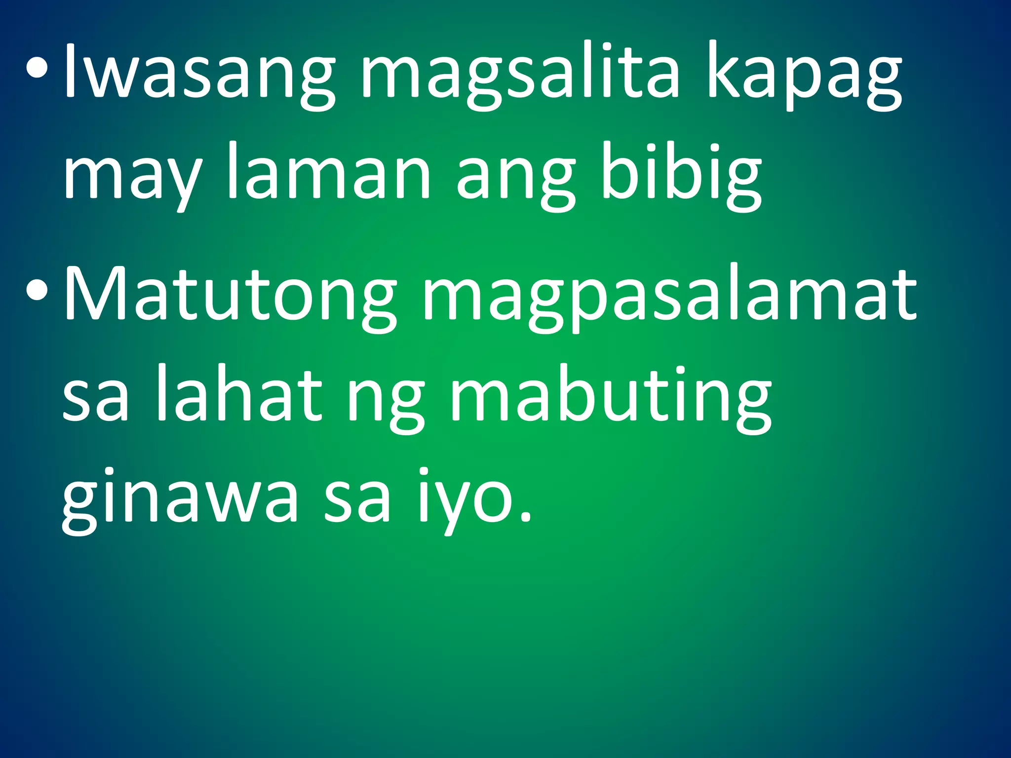 Mga alituntunin ng pamilya | PPTX