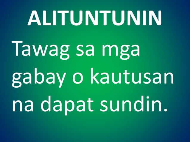 Mga alituntunin ng pamilya | PPTX