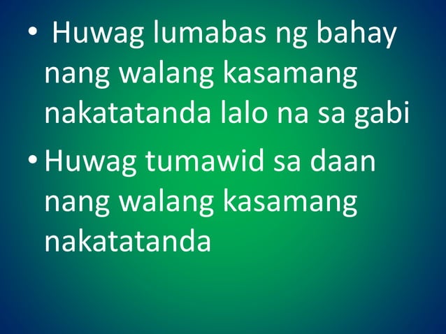 Mga alituntunin ng pamilya | PPTX