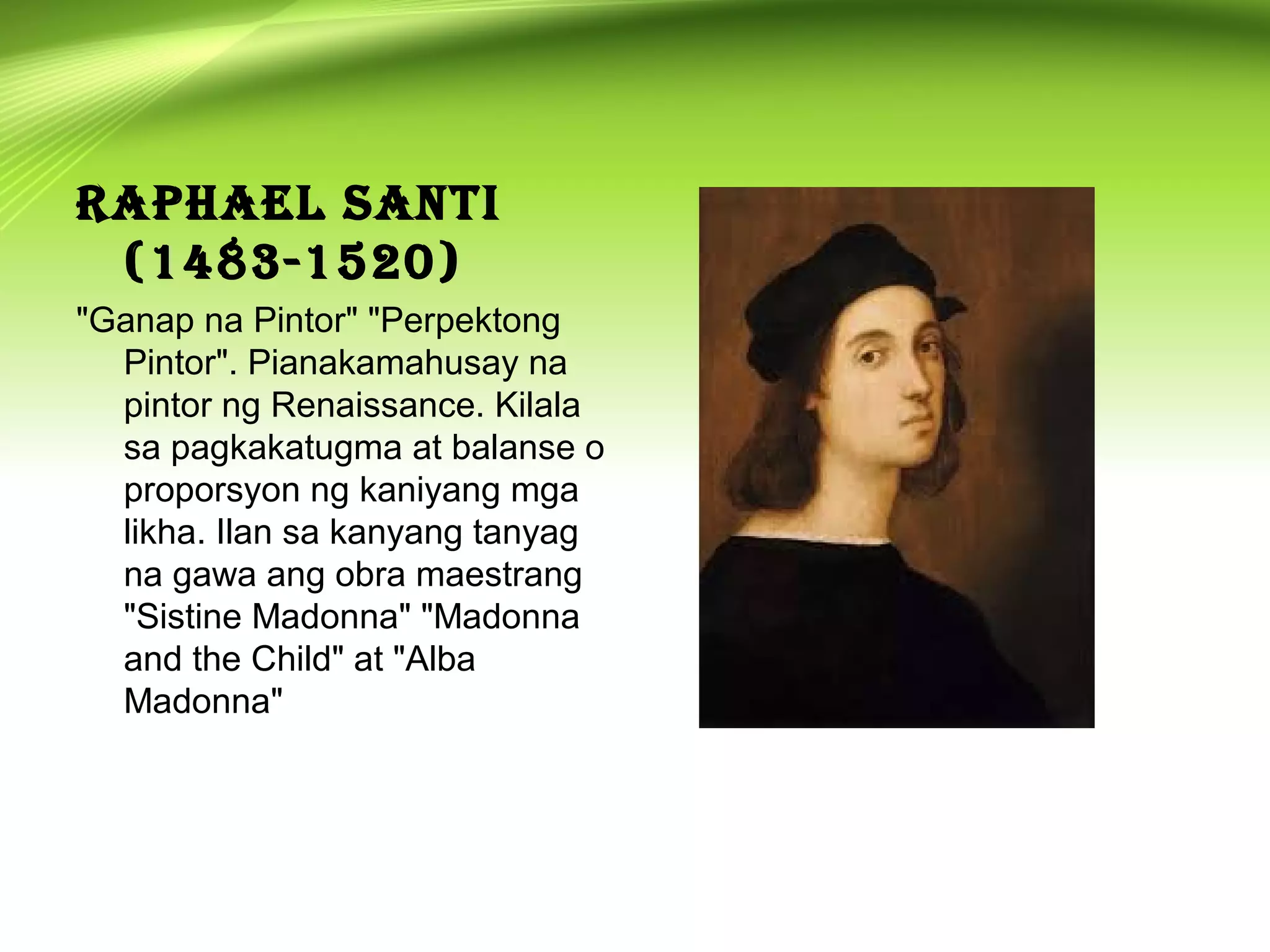 MGA AMBAG NG RENAISSANCE SA IBA-IBANG LARANGAN | PPT