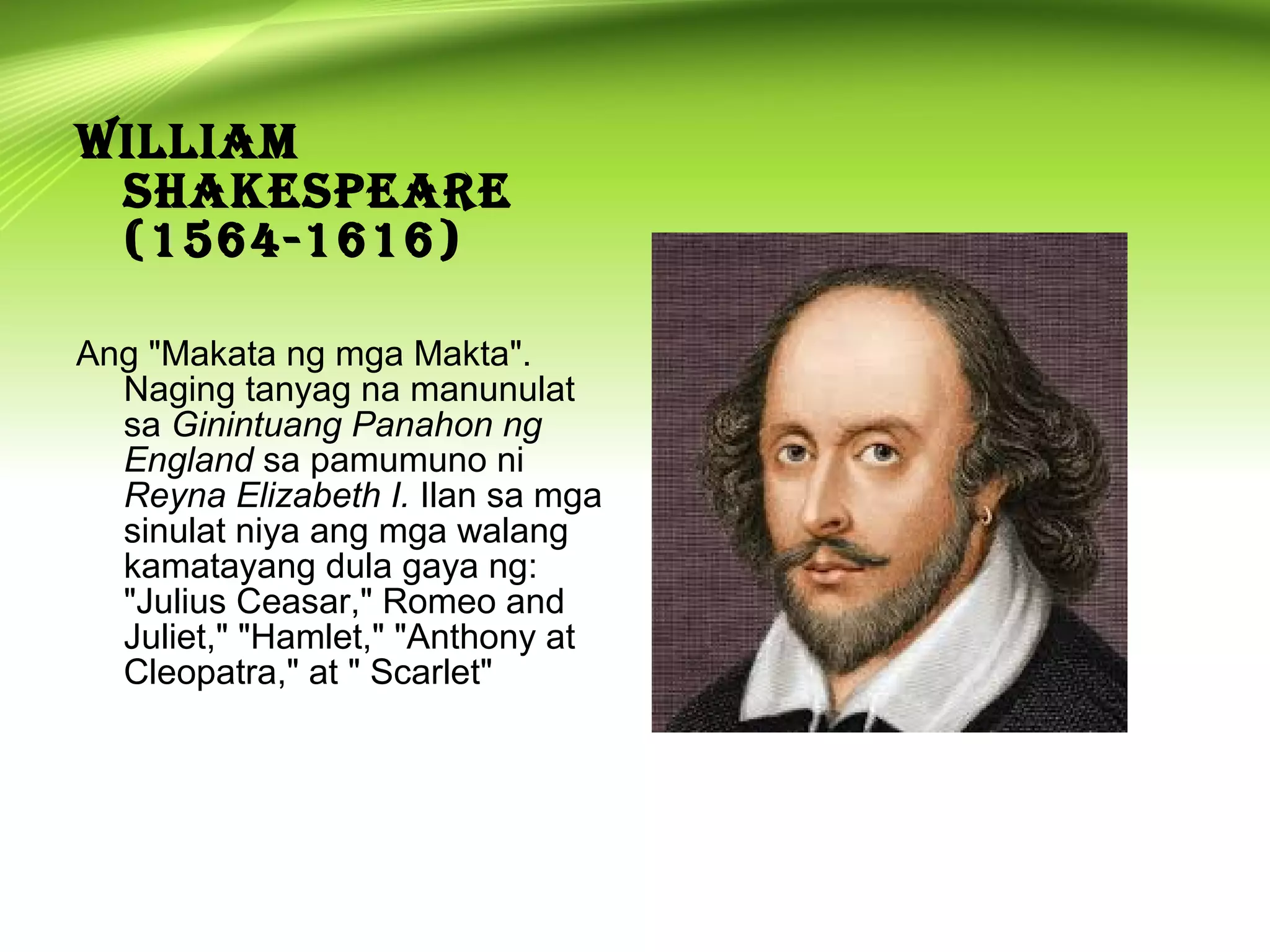 MGA AMBAG NG RENAISSANCE SA IBA-IBANG LARANGAN | PPT