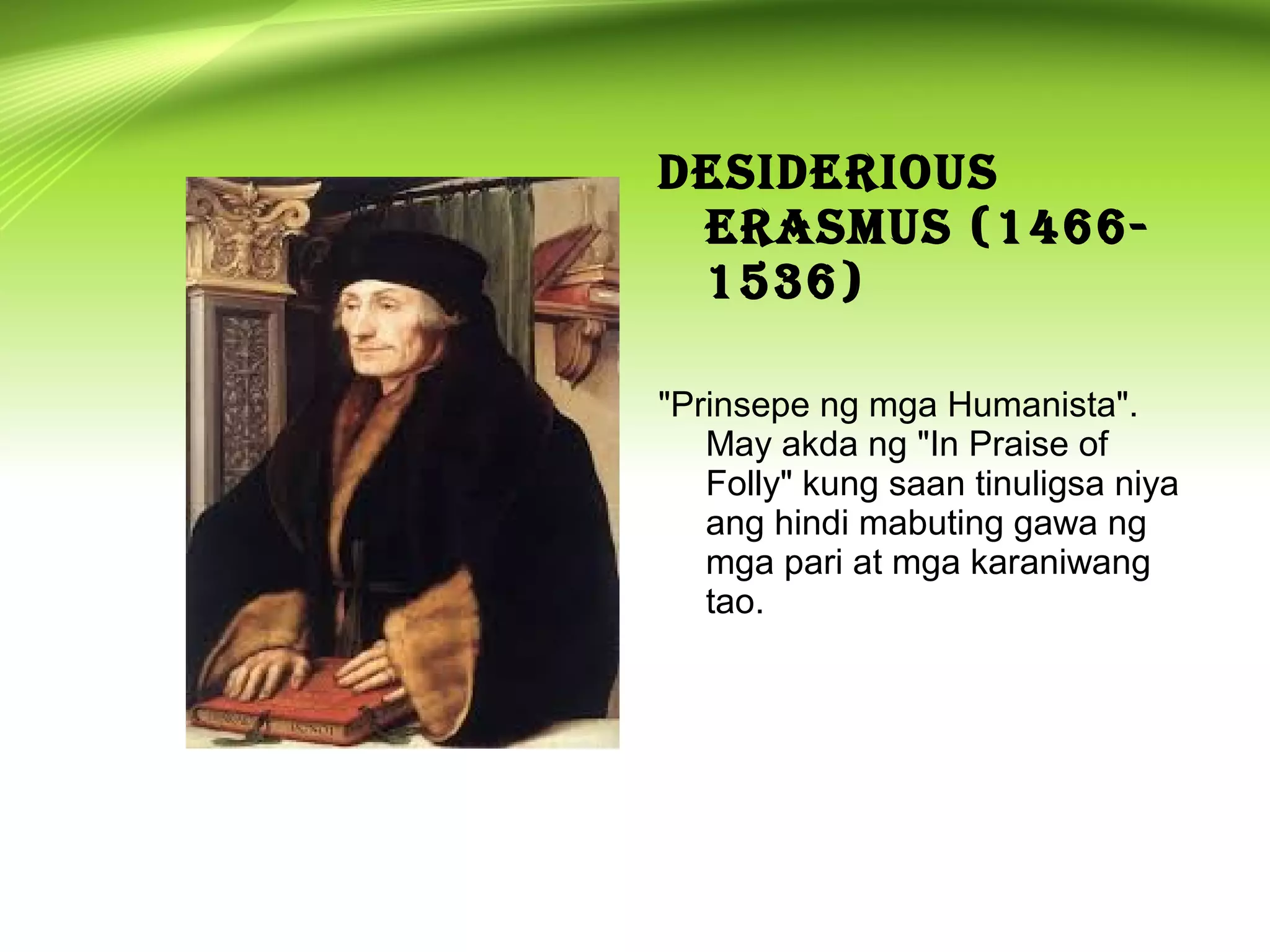MGA AMBAG NG RENAISSANCE SA IBA-IBANG LARANGAN | PPT