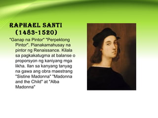 MGA AMBAG NG RENAISSANCE SA IBA-IBANG LARANGAN | PPT