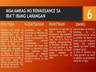 Mga ambag sa panahon ng renaissance | PPTX