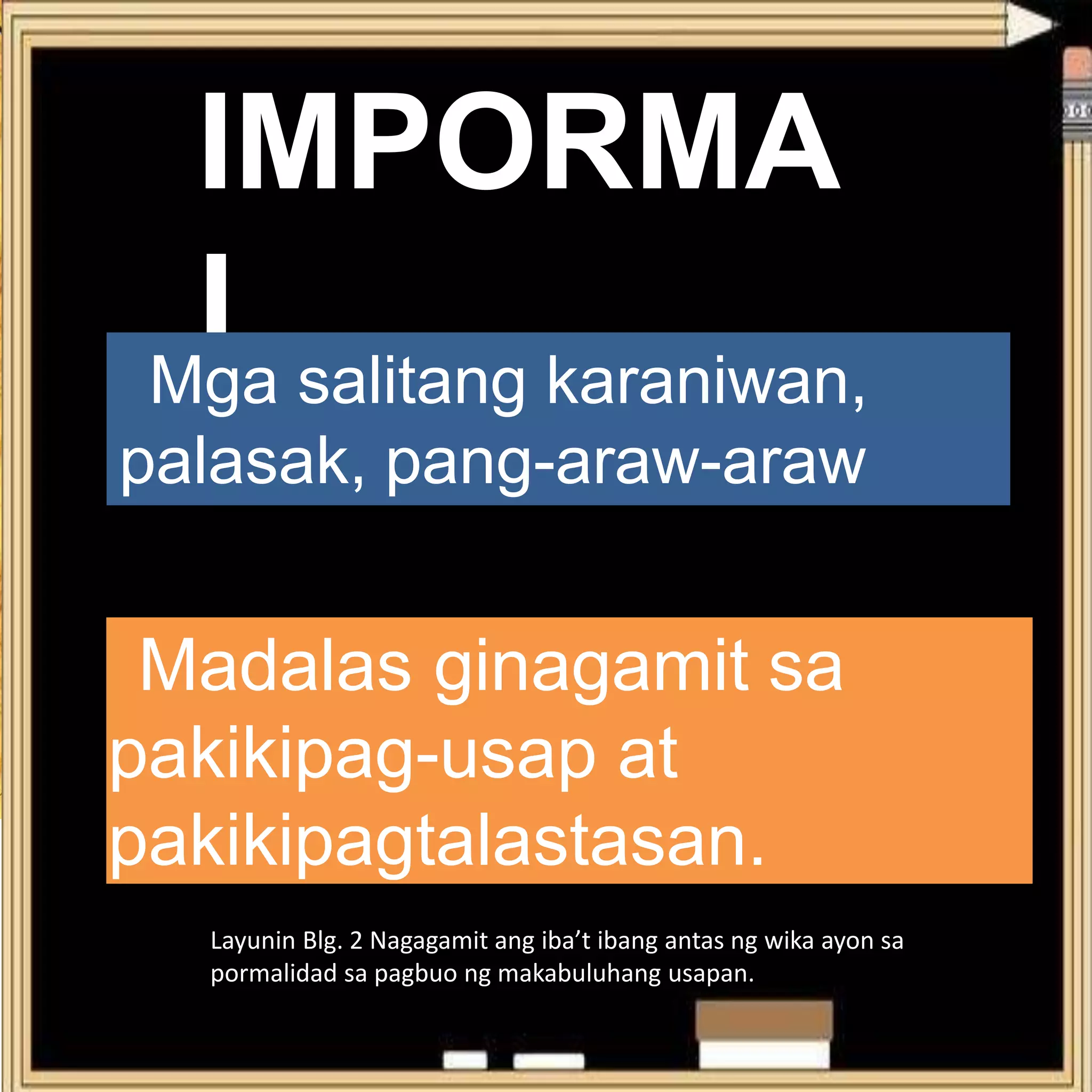 Mga antas ng wika | PPTX