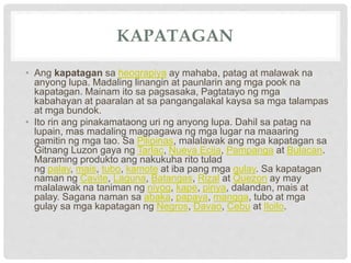 Anyong Lupa Kapatagan Tagalog