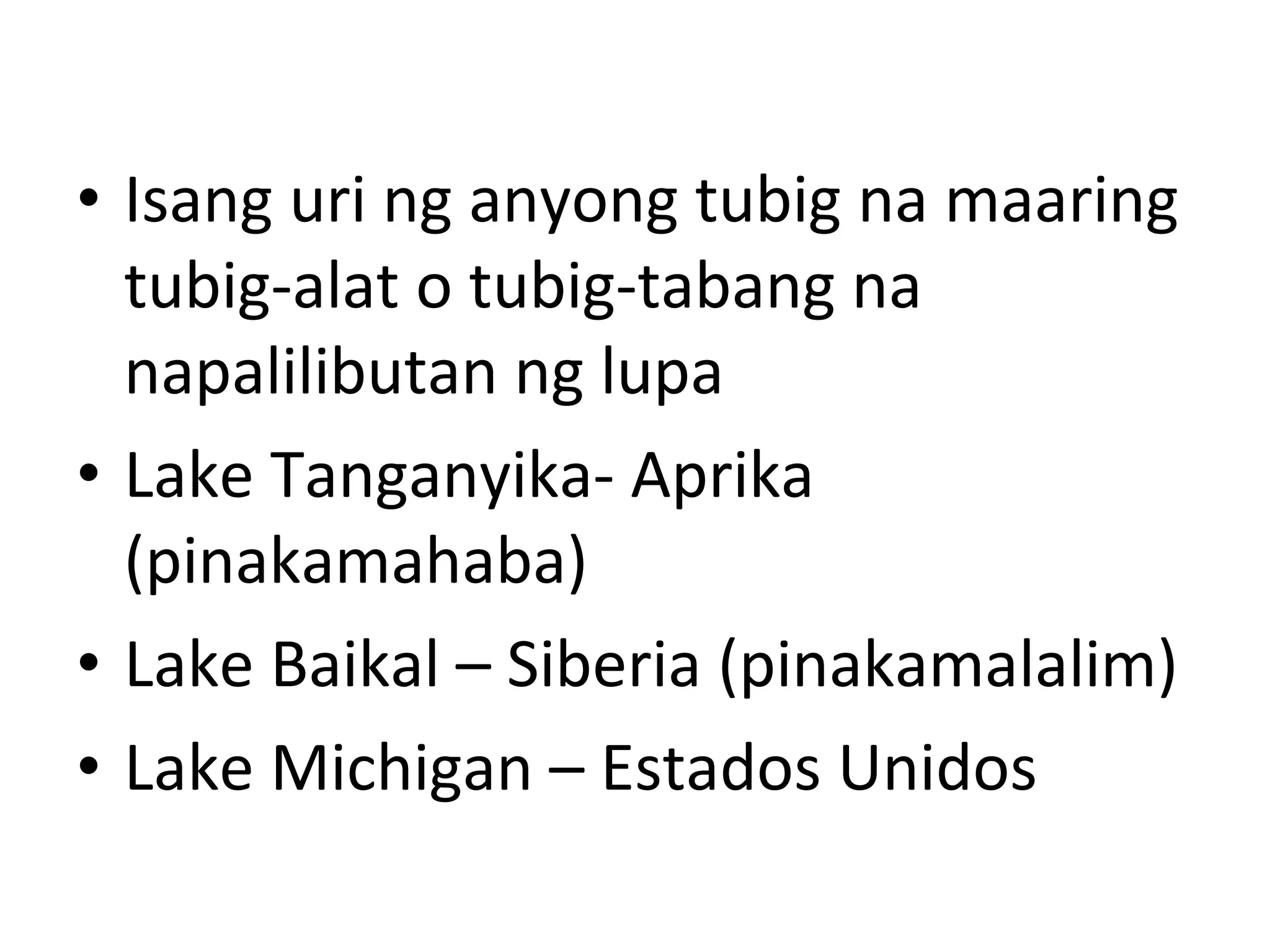 Mga anyong lupa at tubig sa daigdig | PPT