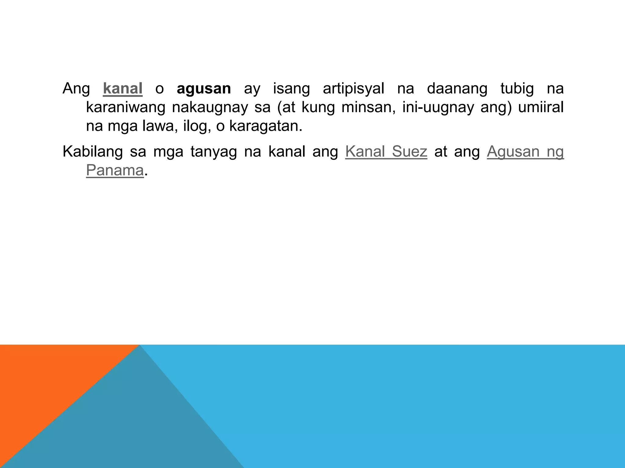 Mga anyong tubig | PPTX