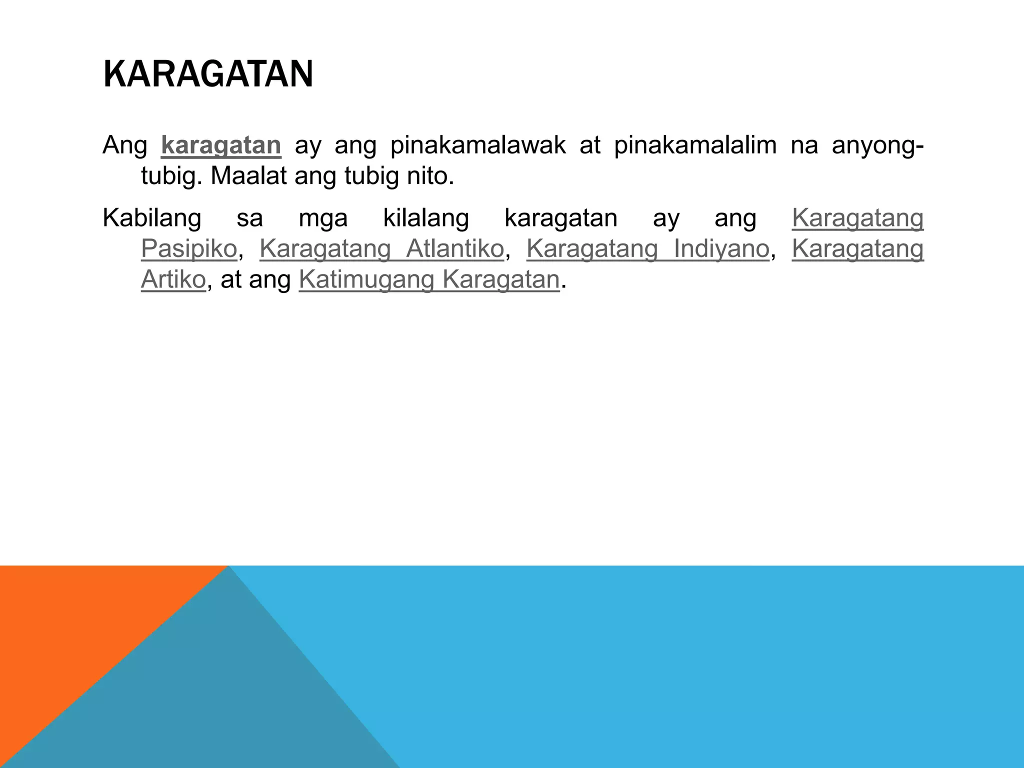 Mga anyong tubig | PPTX