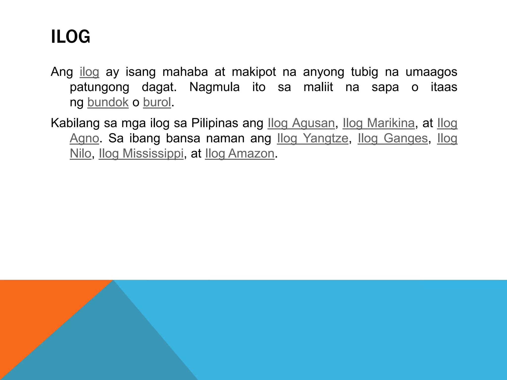 Mga anyong tubig | PPTX