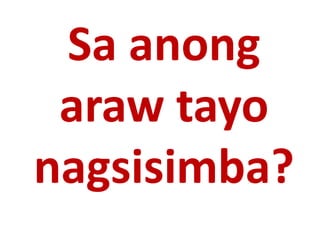 Mga Araw Sa Isang Linggo | PPTX