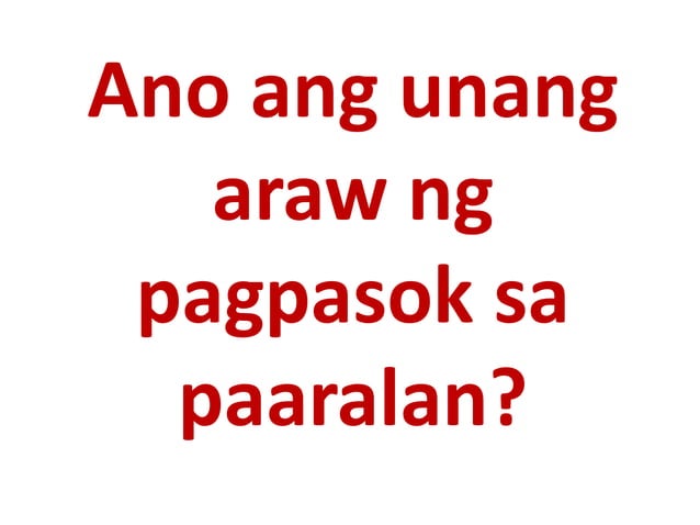 Mga Araw Sa Isang Linggo | PPTX