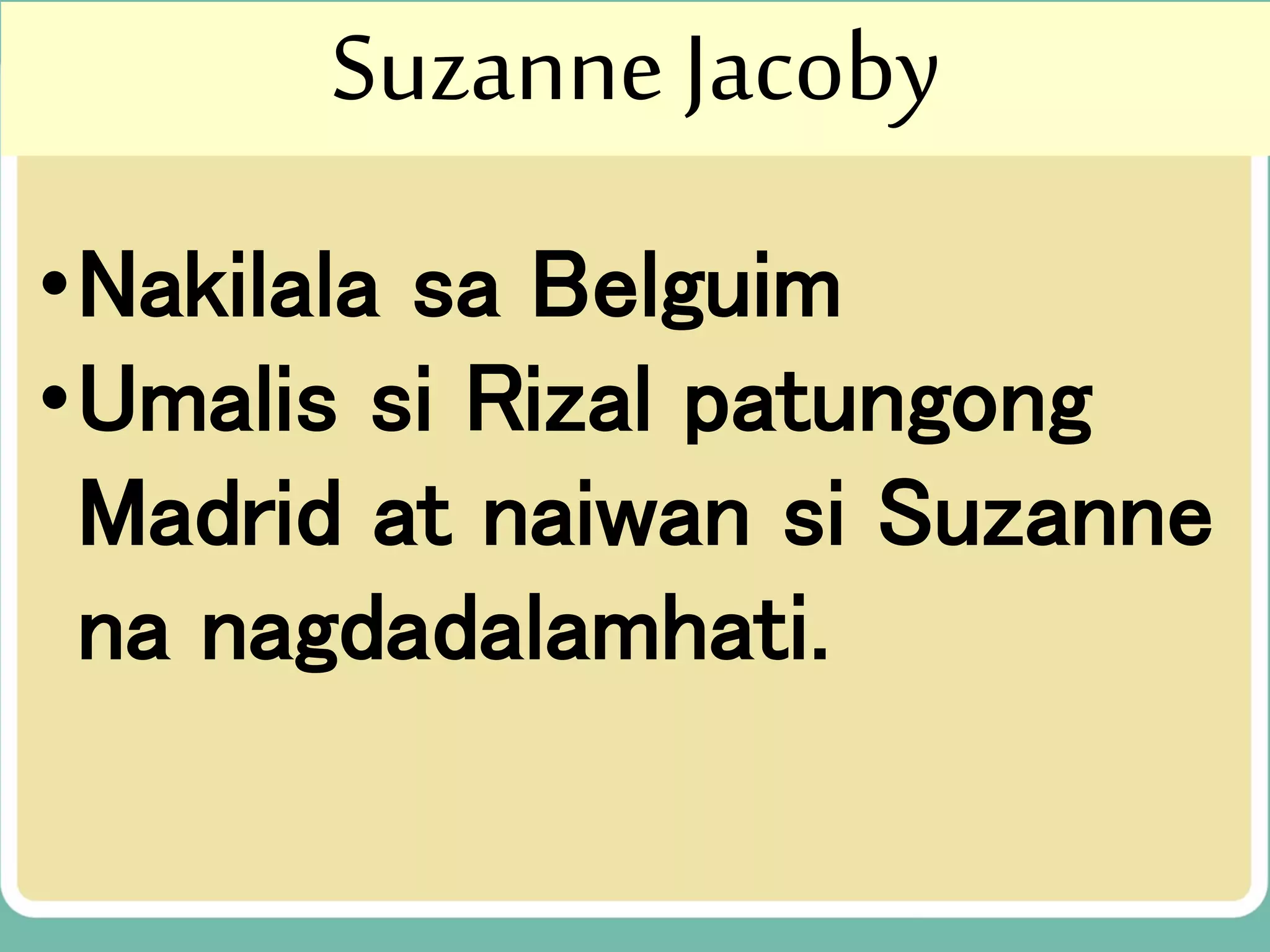 Mga babae sa buhay ni rizal | PPTX