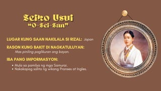 Mga Babae sa Buhay ni Rizal (Life and Works of Rizal) | PDF