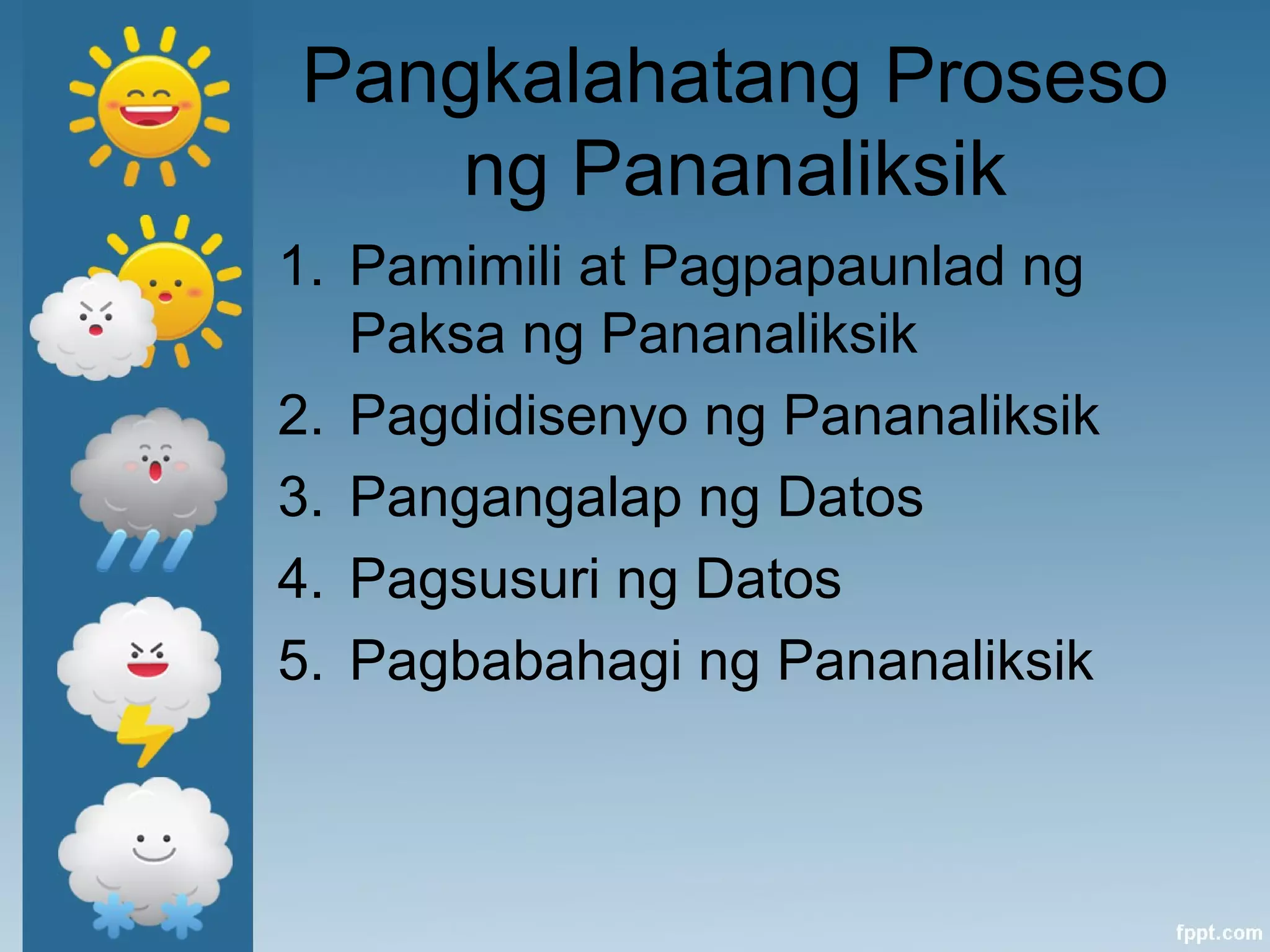 Mga Bahagi at Proseso ng Pananaliksik | PPT
