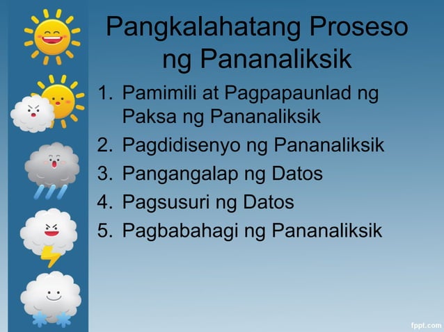 Mga Bahagi at Proseso ng Pananaliksik | PPT