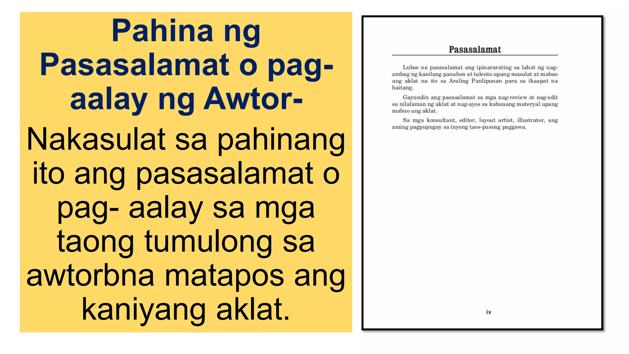 Mga bahagi ng aklat | PPTX