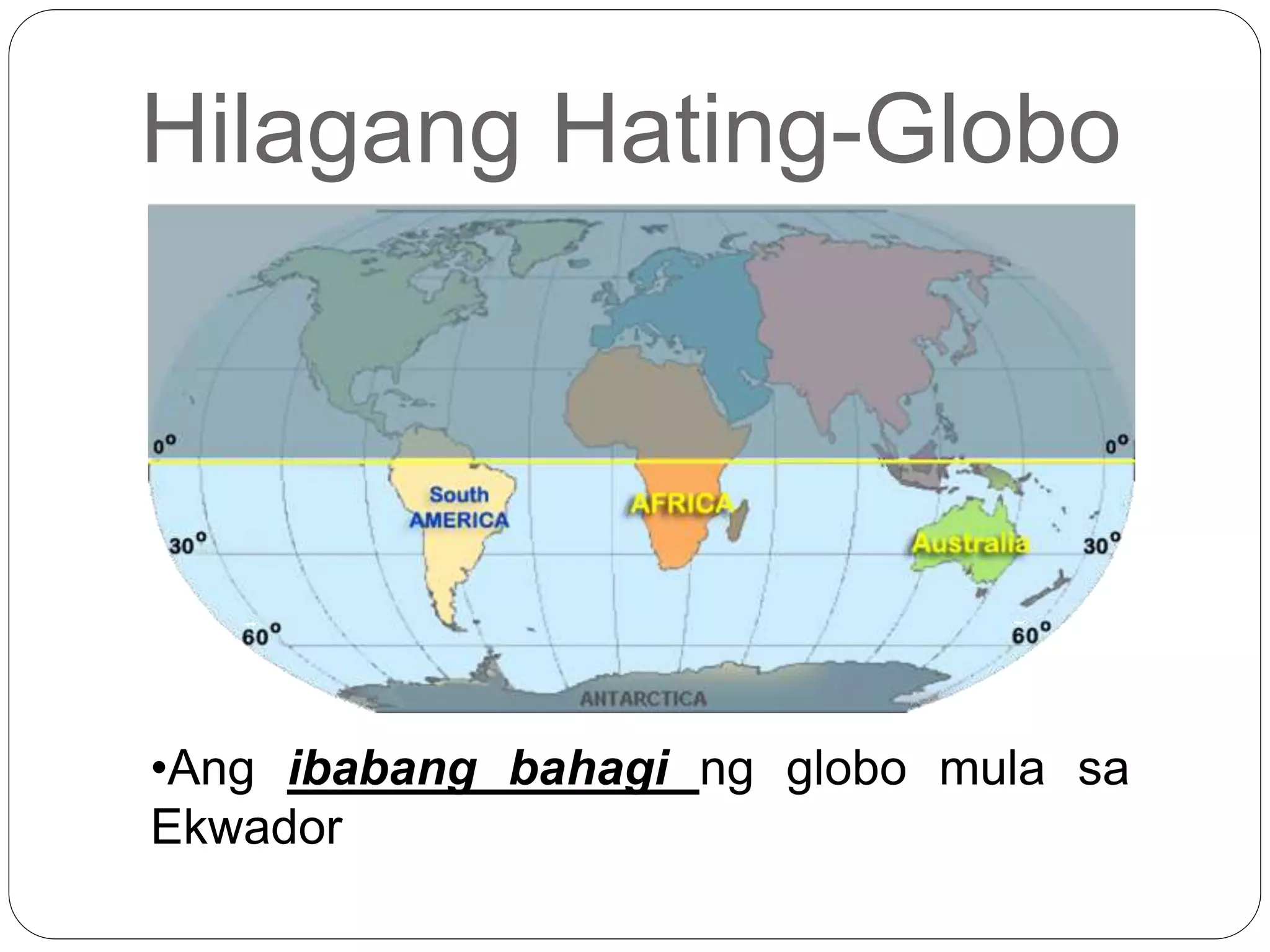 Mga Bahagi ng Globo | PPTX