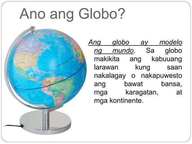 Mga Bahagi ng Globo | PPTX