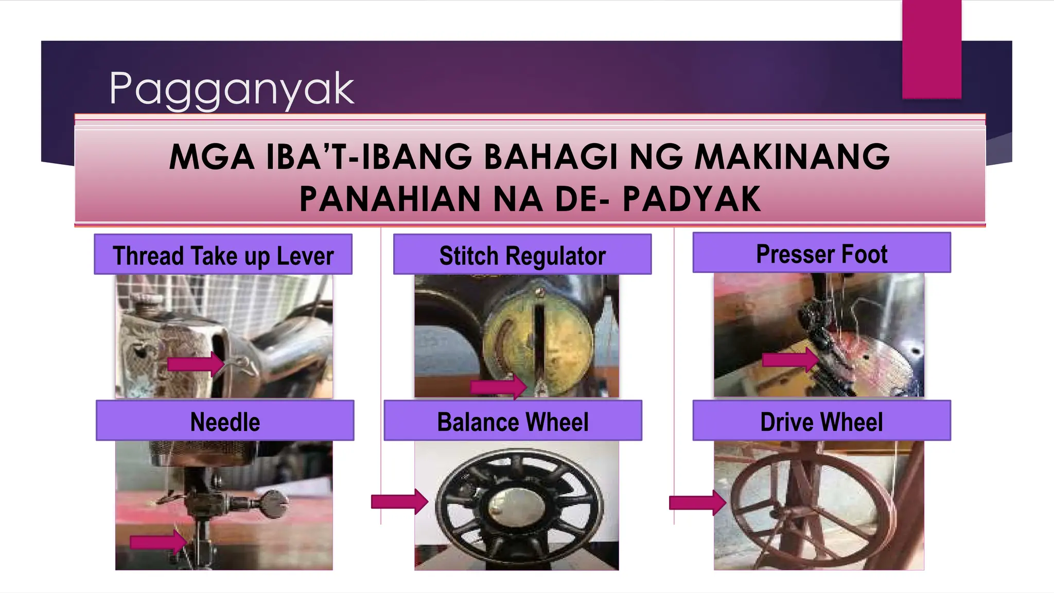 COT H GRADE FIVE - MGA BAHAGI NG MAKINANG DE PADYAK.pptx