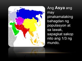 Mga bahagi ng mundo | PPTX