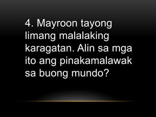 Mga bahagi ng mundo | PPTX