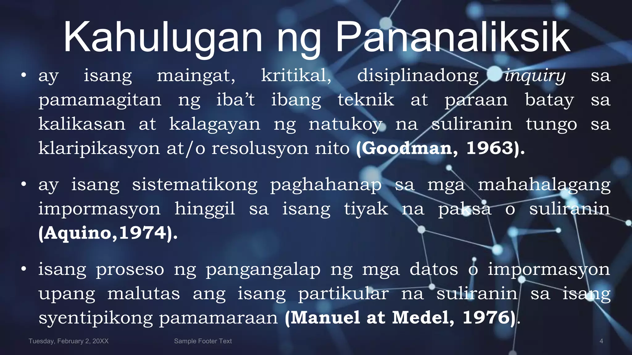 Mga Bahagi ng Pagsusuri ng Pananaliksik (Modyul - Copy.pptx