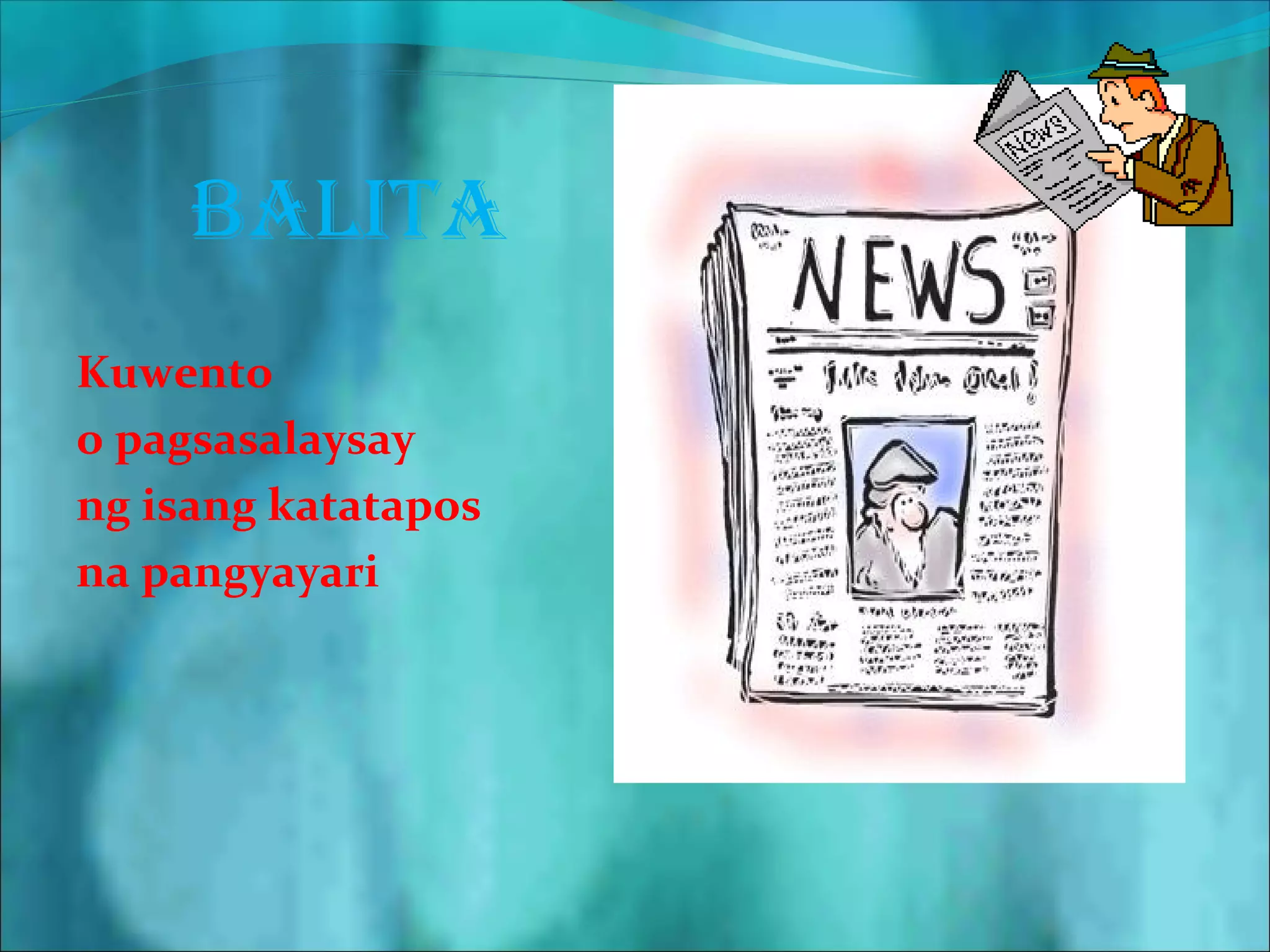 Mga bahagi ng pahayagan | PPT